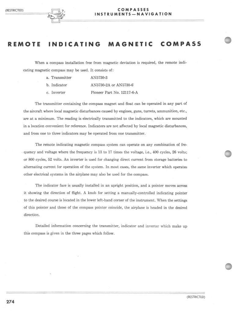 Compass, Remote Indicating AN-5730-2 – AeroAntique